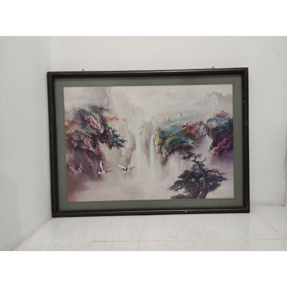 Jual LUKISAN PRINTING PEMANDANGAN ALAM DENGAN ANGSA TERBANG BINGKAI ... Jual LUKISAN PRINTING PEMANDANGAN ALAM DENGAN ANGSA TERBANG BINGKAI ...