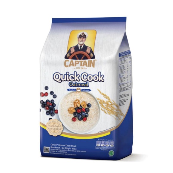Jual Captain Oats Quick Cook Oatmeal 800gram + 200 Gram | Shopee Indonesia