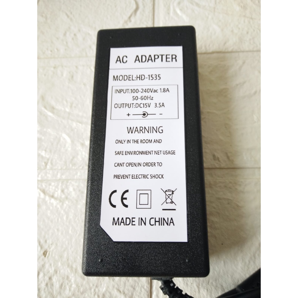 Jual ADAPTOR 15V 3.5A MODEL HD-1535 Jek DC 5.5mm X 2.1- 2.5mm | Shopee Indonesia