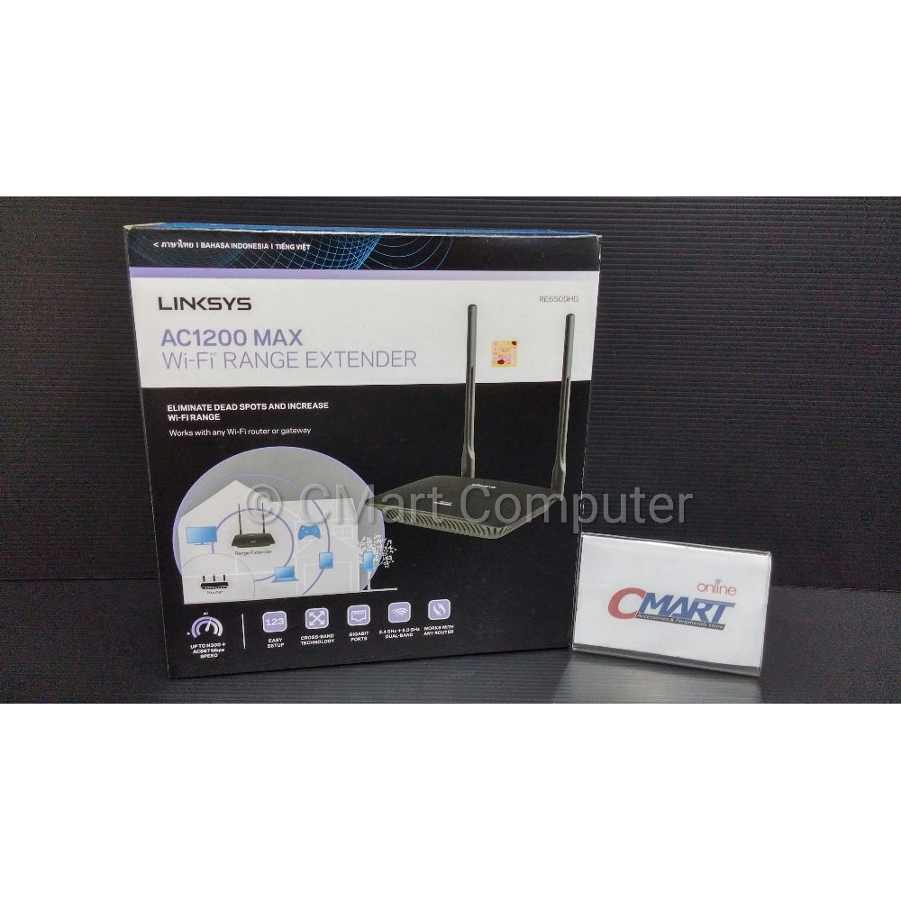 Jual Linksys RE6500HG : AC1200 MAX Wi-Fi Range Extender RE6500 | Shopee ...