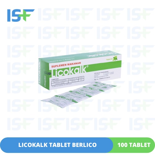 Jual ⭐ISF⭐LICOKALK 100'S TABLET BERLICO KALSIUM VITAMIN TULANG | Shopee ...