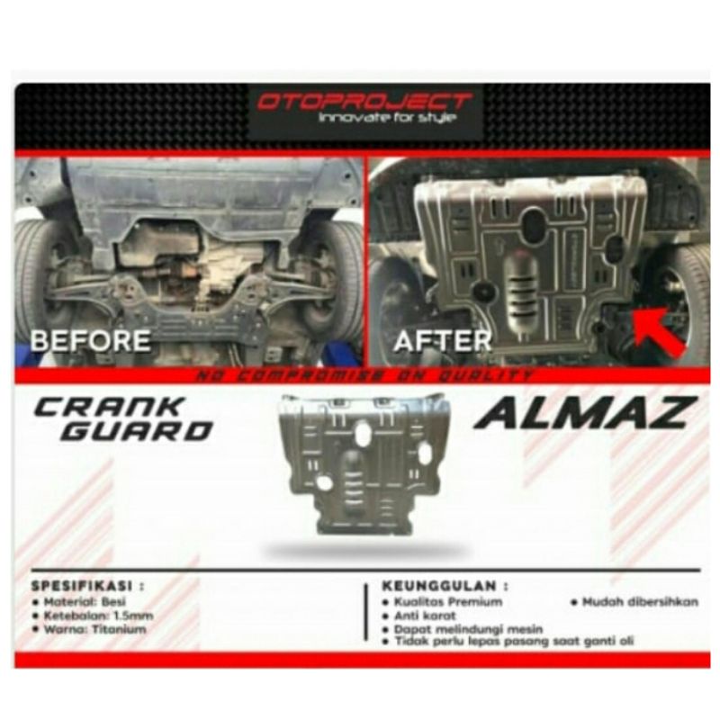 Jual Crank Guard Penutup Mesin Bawah Almaz Wuling | Shopee Indonesia