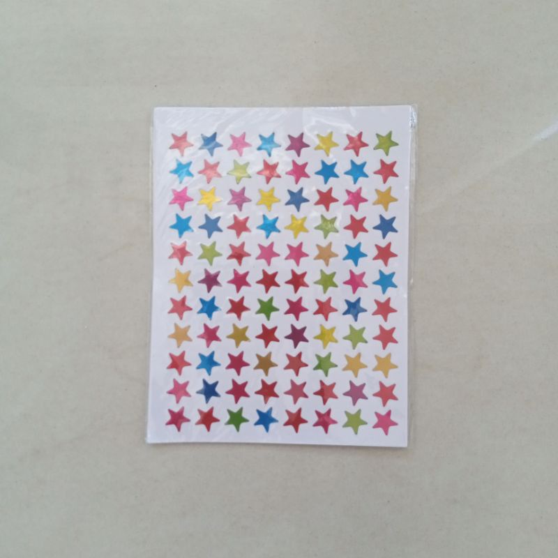Jual Ghaniy | 10 Lembar Stiker Bintang Huruf Angka Reward Sticker Anak ...