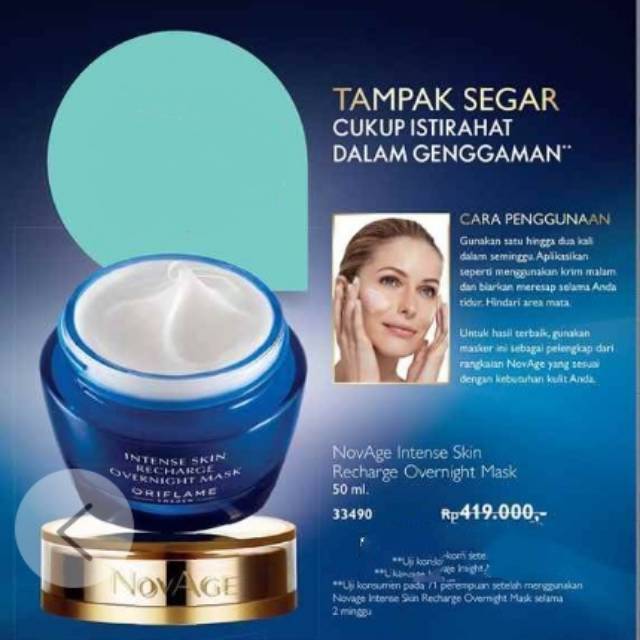 Jual NovAge Intense Skin Recharge Overnight Mask | Shopee Indonesia