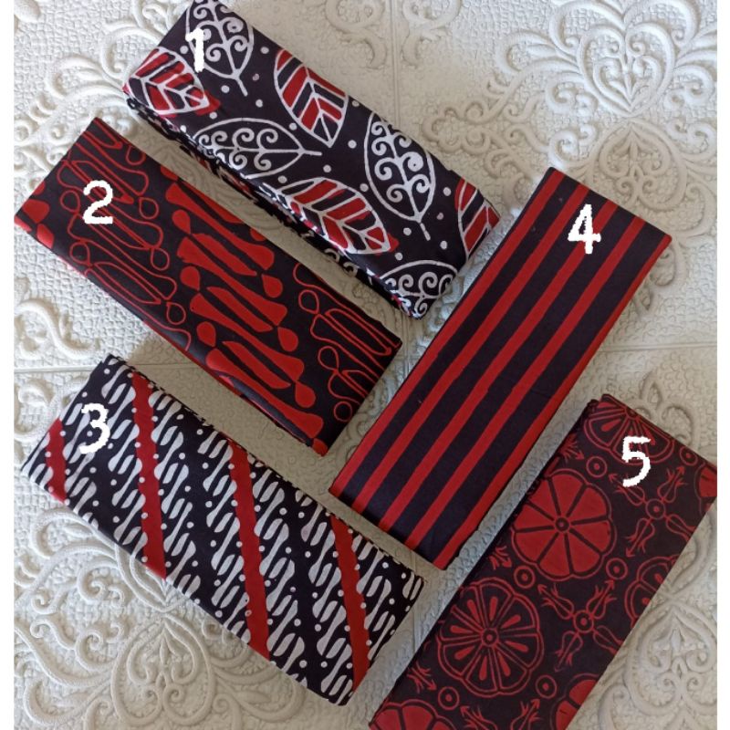 Jual Kain Batik Merah Hitam Batik Cap Merah Hitam Kain Batik Cap Merah ...