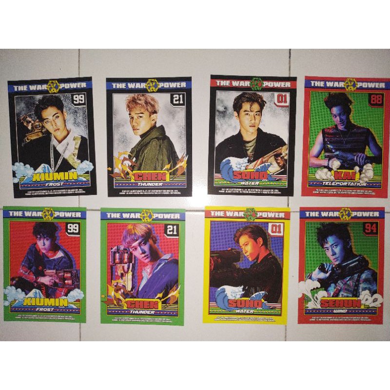 Jual OFFICIAL EXO POWER POSTCARD (Character Card) | Shopee Indonesia
