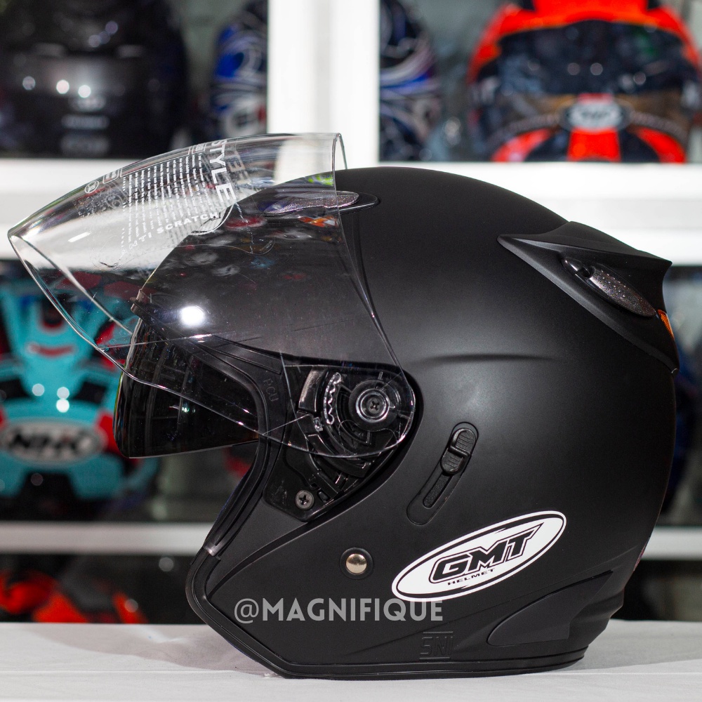Jual Helm Half Face GMT Original Double Visor Helem Motor SNI Murah ...