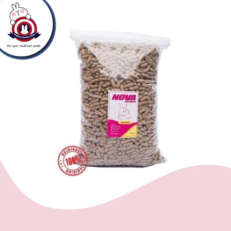 Jual Nova Rabbit Food Pellet / Pakan Kelinci Repack 1 kg | Shopee Indonesia
