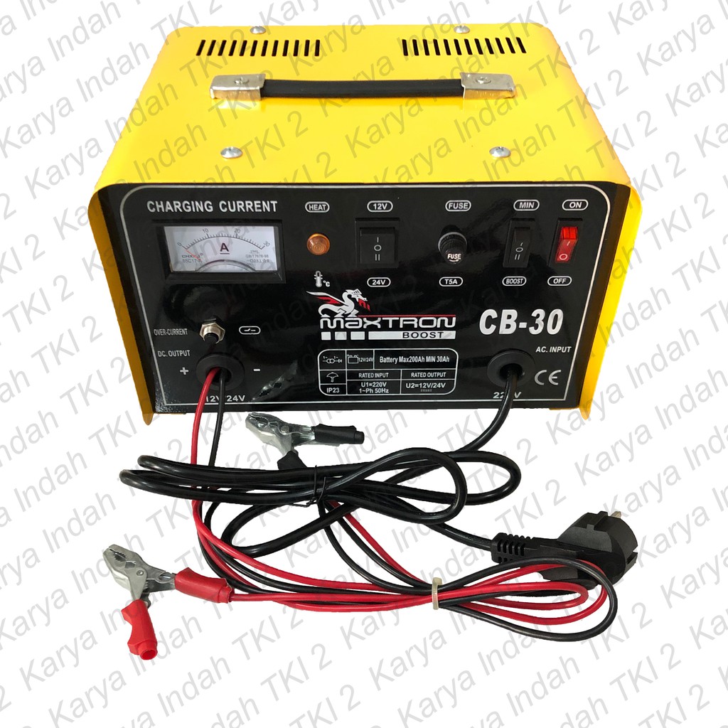 Jual Battery Charger MAXTRON CB-30 Aki Mobil Accu Motor Truk Besar CB30 ...