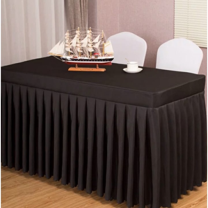 Jual DEKORASI MEJA/SKRITING MEJA/ROK MEJA REMPEL TINGGI 70CM X PANJANG ...