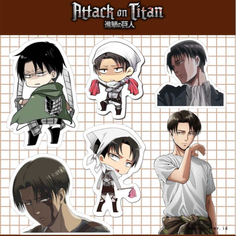 Jual Levi set Sticker levi AoT/ stiker attack on titan/ aot merchandise ...