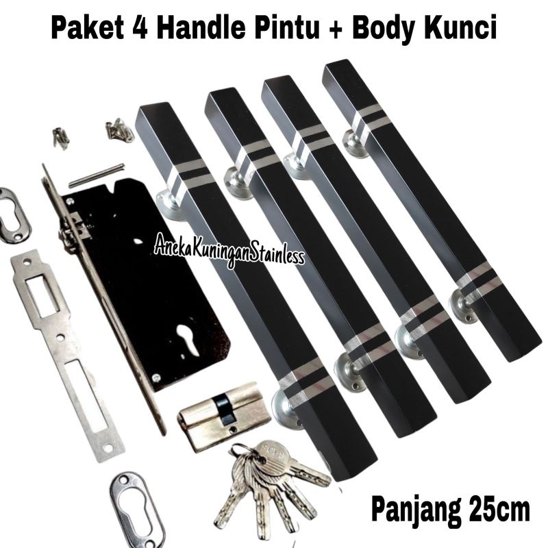 Jual 1 Satu Set Gagang Pintu Rumah Daun Pintu / Handle Pintu / Tarikan ...