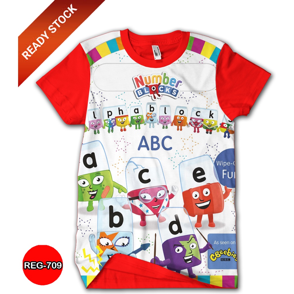 Jual Kaos Numberblocks Anak Baju Number blocks Printing 3D #REG-709 ...