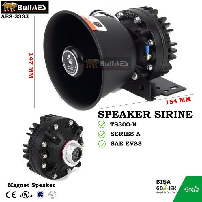 Jual Speaker Sirine Patwal Bulat Grigi Magnet High Quality 200 W SIRENE ...