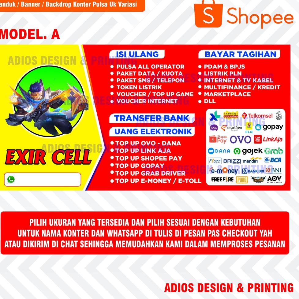 Jual Top Seller Frx60 Spanduk / Backdrop / Banner Konter Pulsa / Banner ...
