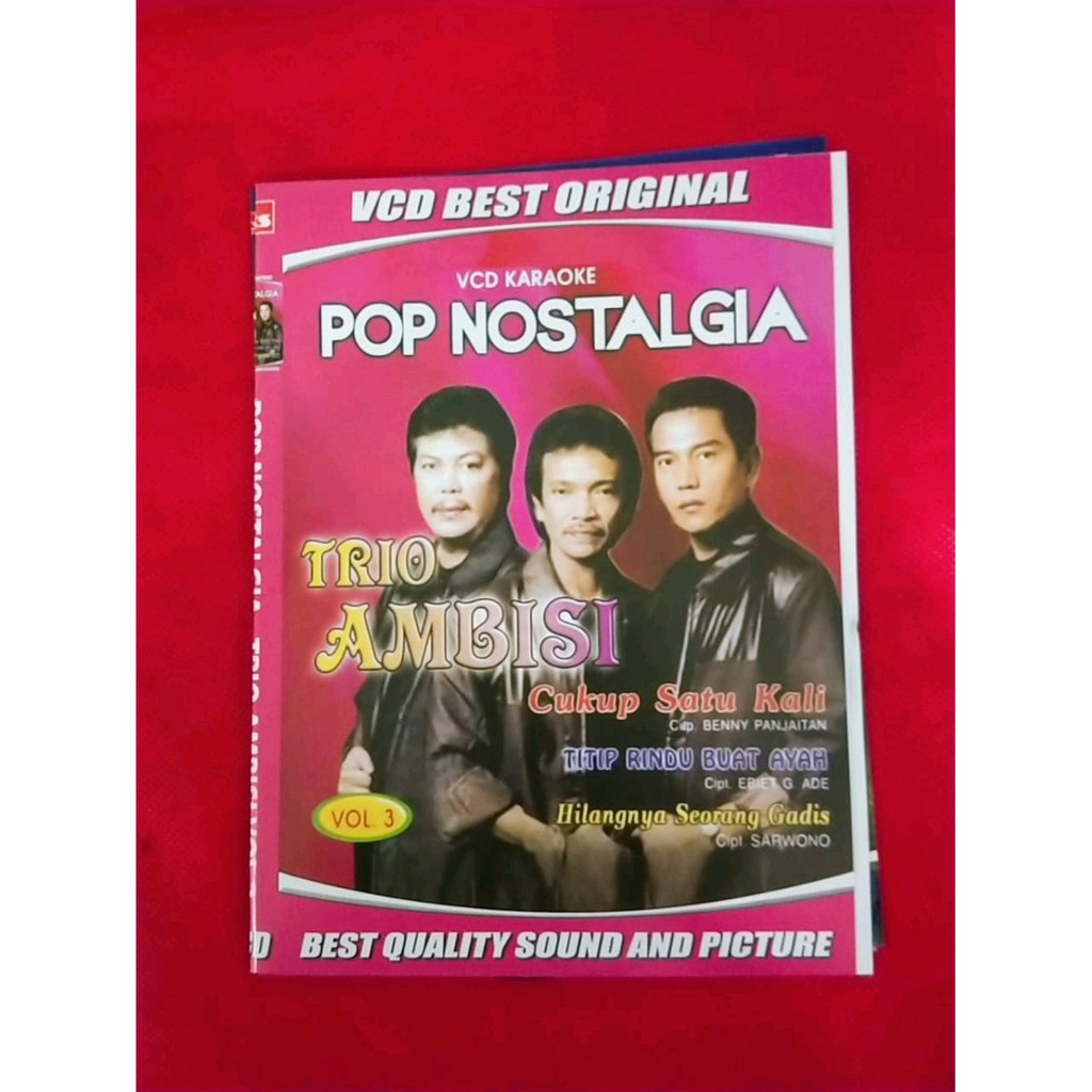 Jual kaset VCD karaoke Lagu Pop Nostalgia TRIO AMBISI Vol 3 | Shopee Indonesia