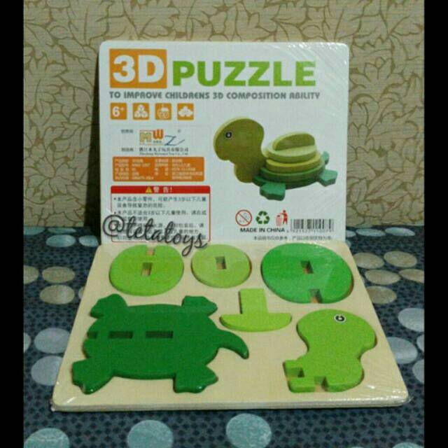 Jual 3D Wooden Puzzle Turtle | Shopee Indonesia