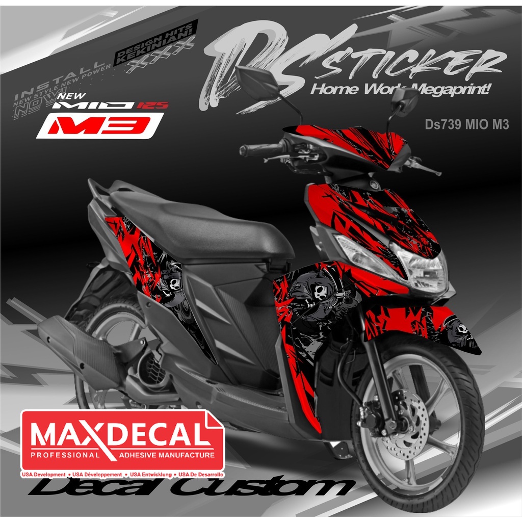 Jual 739 Stiker Decal mio m3 Full Body Sticker Grafik | Shopee Indonesia