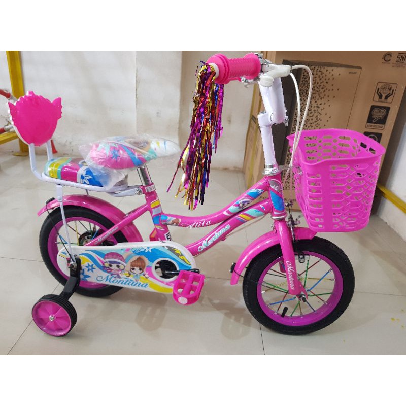Jual Sepeda Anak Perempuan Sepeda Mini 12 inch Montana Warna Pink ...