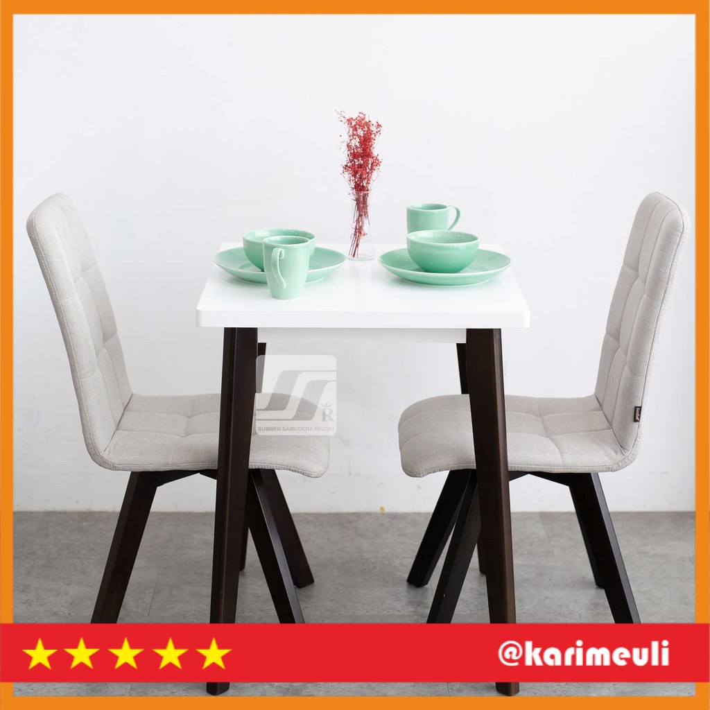 Jual Meja Milan Petak 600 Meja Kayu Meja Makan Kotak Kayu Warna Putih ...