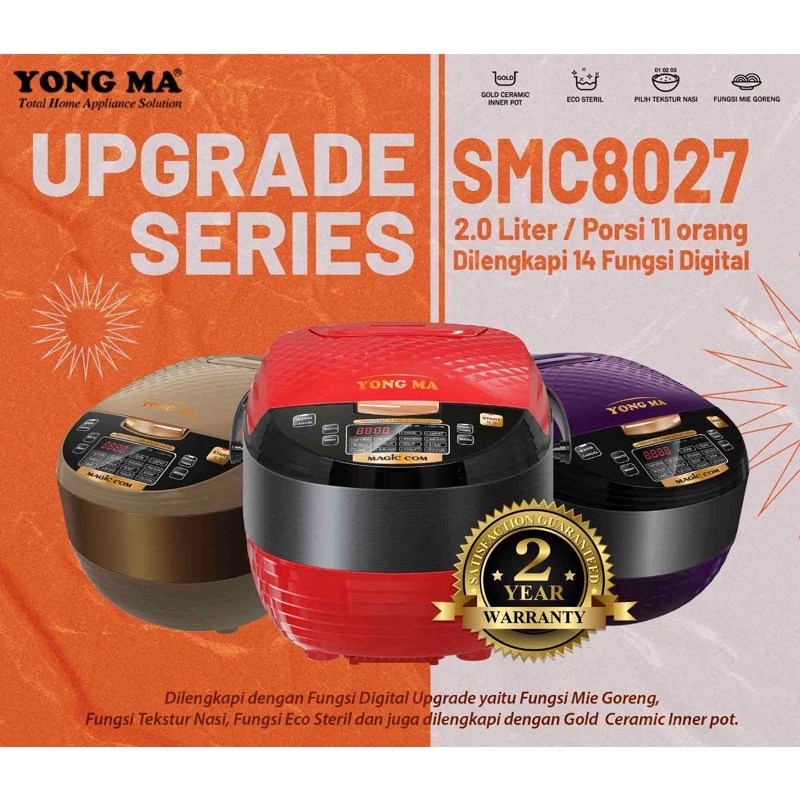 Jual Rice Cooker Magic Com Digital Yong Ma YongMa SMC 8027 / SMC-8027 ...