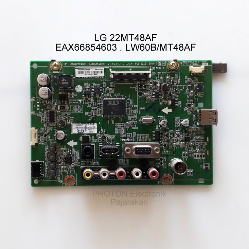 Jual Mainboard LED TV LG 22MT48 22MT48AF . Mesin PCB Matherboard LW60B ...