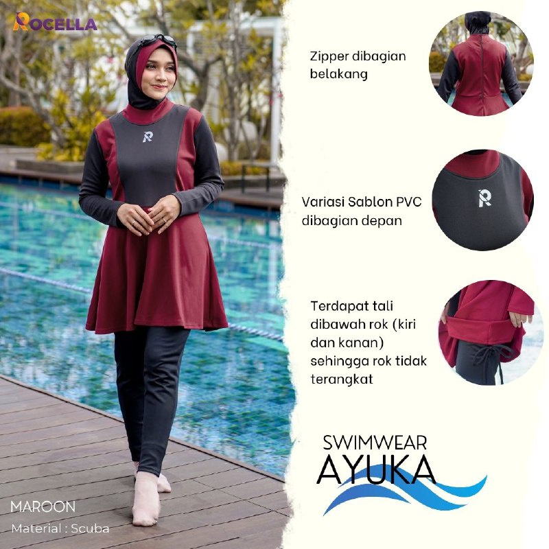 Jual Baju Renang Muslimah Rocella Swimwear Ayuka | Shopee Indonesia Jual Baju Renang Muslimah Rocella Swimwear Ayuka | Shopee Indonesia
