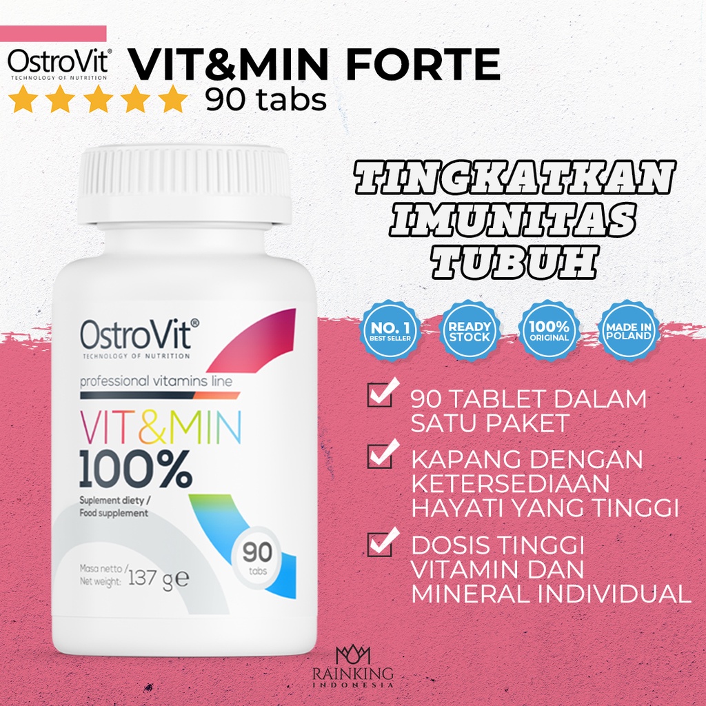 Jual Suplemen Fitness VIT&MIN FORTE Antioksidan Tulang Imun Tubuh ...