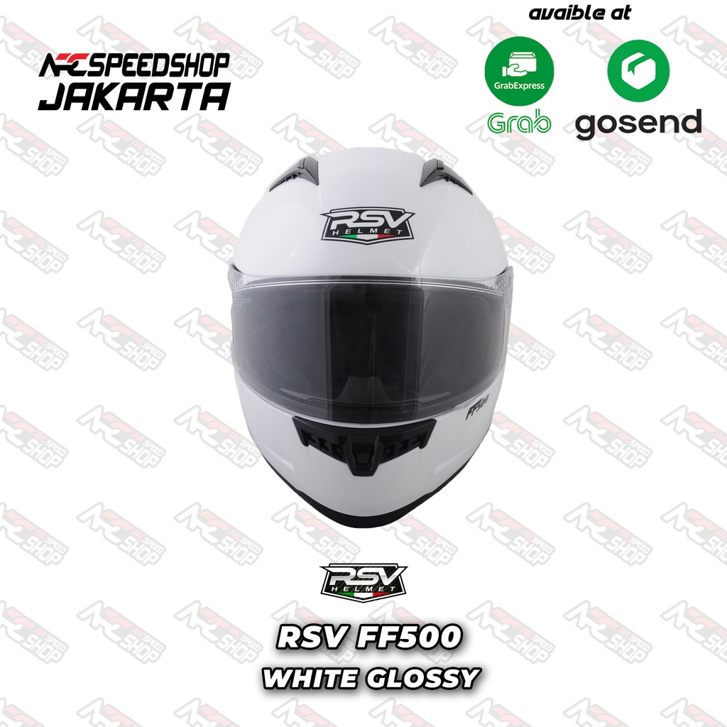 Jual Helm Full Face RSV FF500 White Glossy - Helmet Motor FF 500 ...