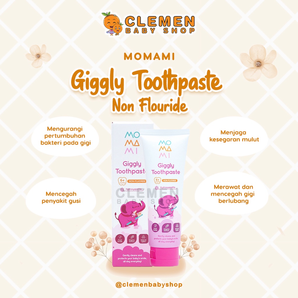 Jual MoMaMi Giggly Toothpaste Non Fluoride 6M+ (Pasta Gigi Anak ...
