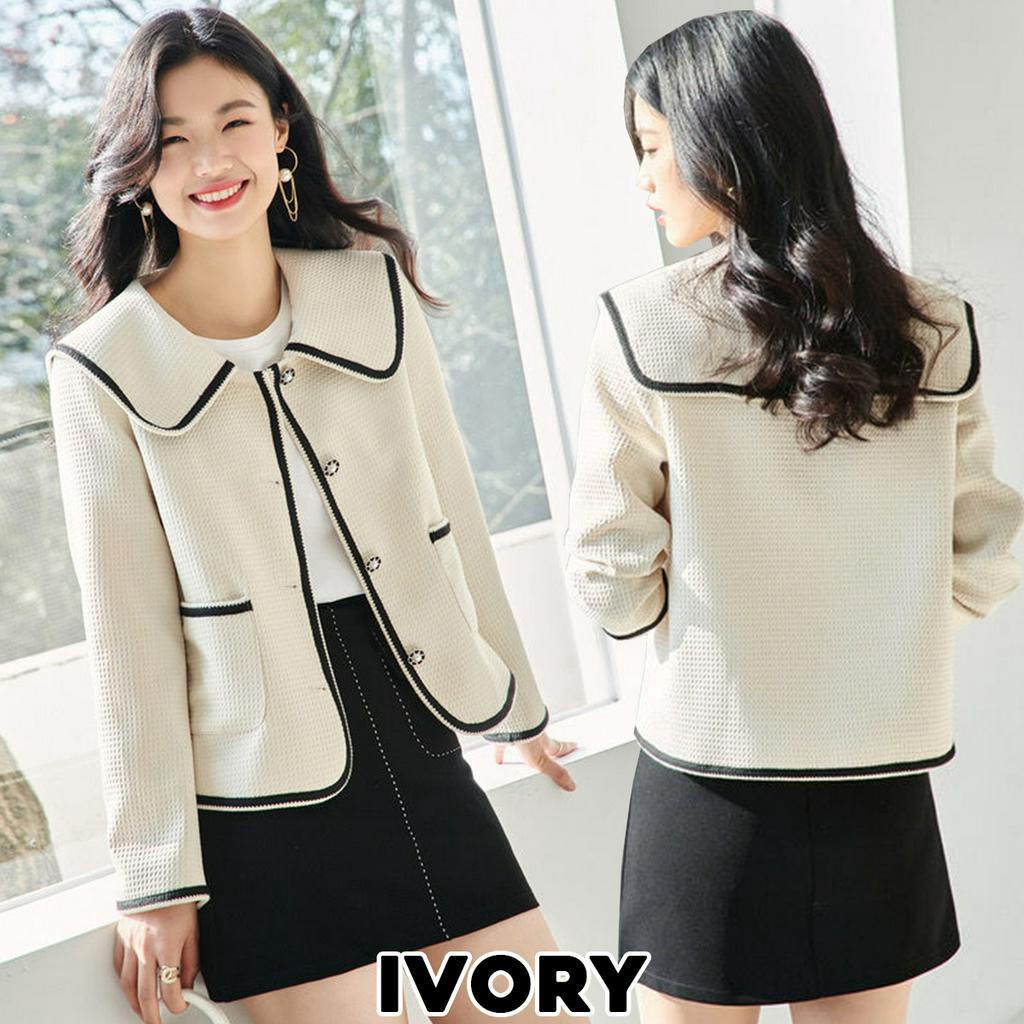 Jual KARAKOREA 5570 Yuri Premium Korean Blazer blazer tweed korea ...