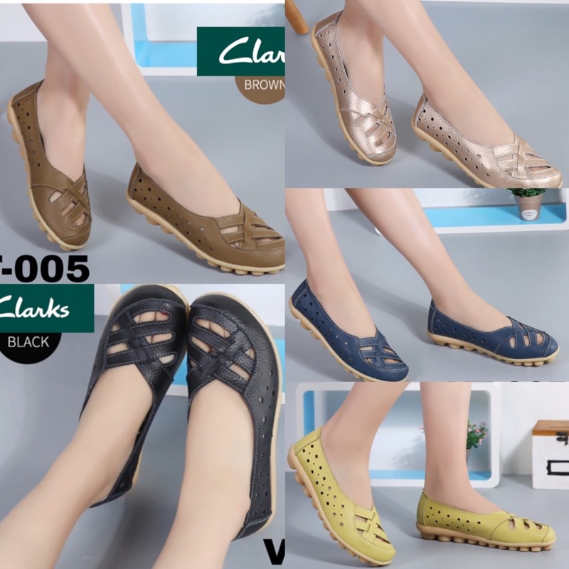 Jual Sepatu clarks flat VT-005 kulit sapi 100% | Shopee Indonesia
