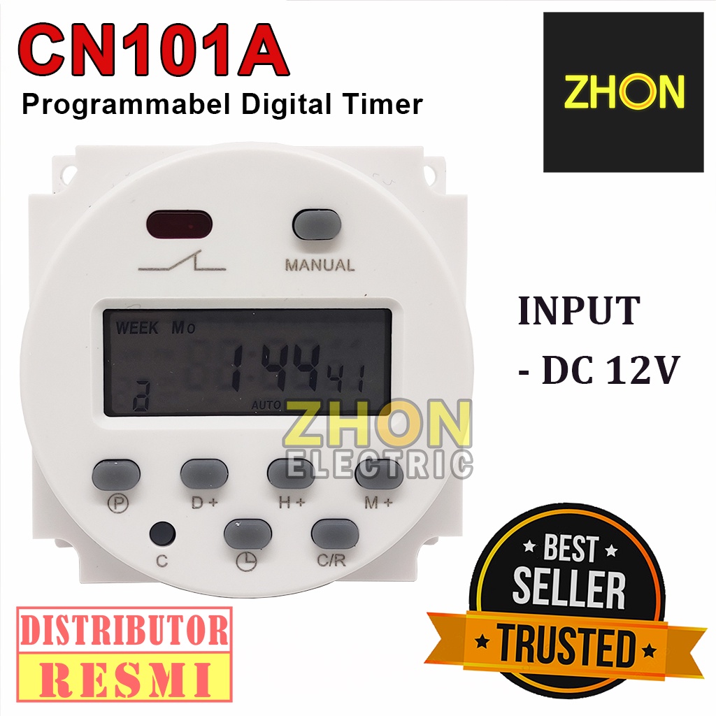 Jual TIMER SWITCH DIGITAL CN101A TIME DELAY RELAY 12V DC | Shopee Indonesia