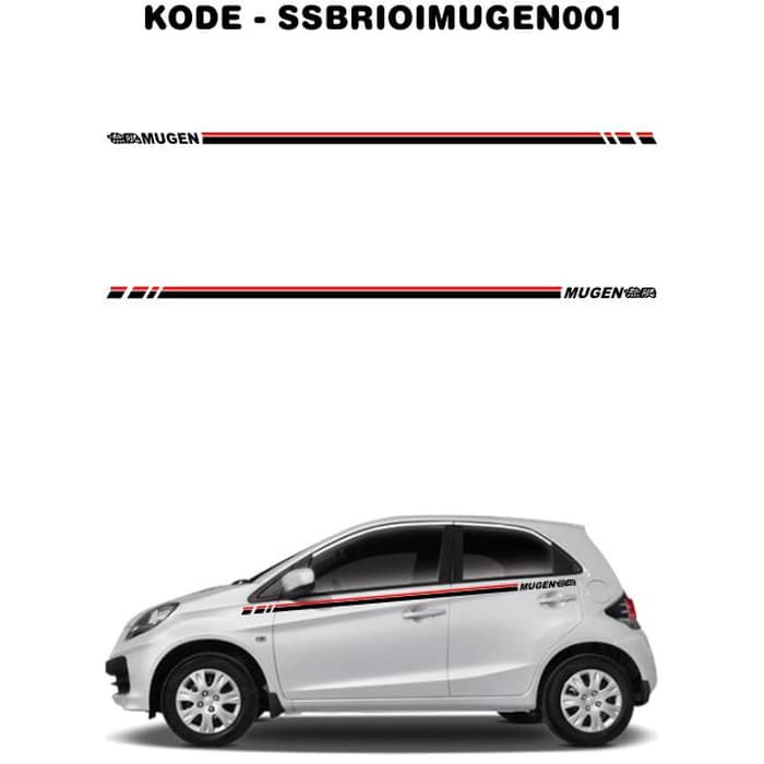 Jual Sticker Body Stripe Honda Brio Mugen | Shopee Indonesia