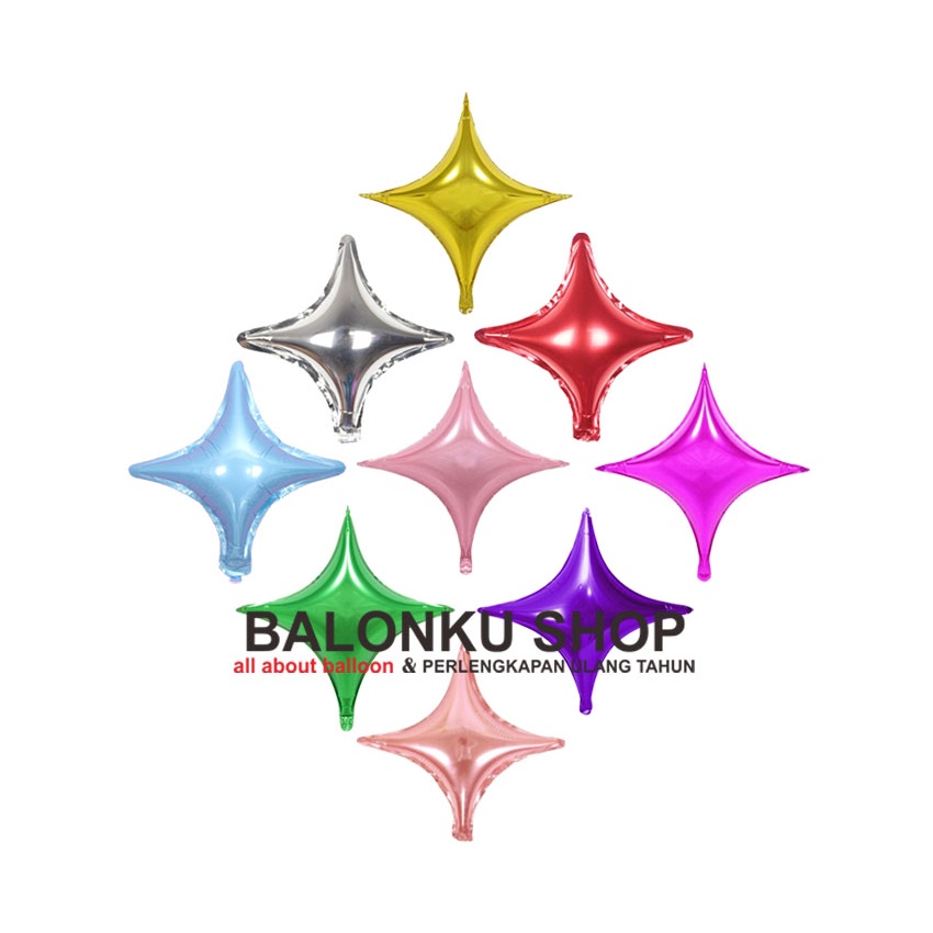 Jual Balon Foil Bintang / Balon Bintang / Balon Bintang Segi Empat ...