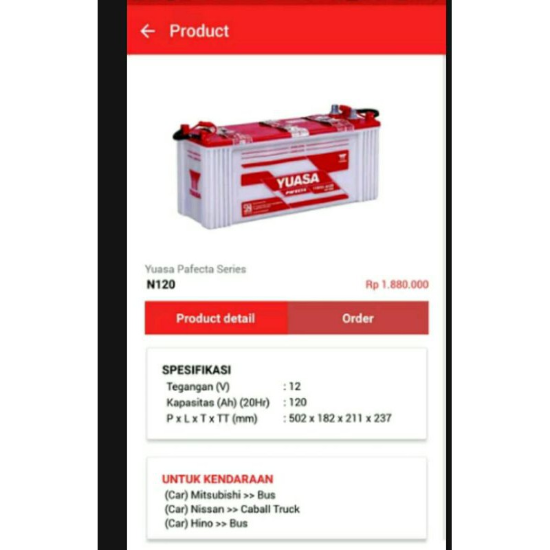 Jual Accu aki N120 yuasa 12v 120ah | Shopee Indonesia