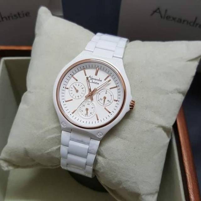 Jual JAM TANGAN WANITA ALEXANDRE CHRISTIE AC 2669 KERAMIK ORIGINAL ...