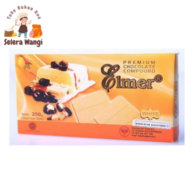 Jual WHITE CHOCOLATE COMPOUND ELMER 250 GR (COKLAT COMPOUND PUTIH ...