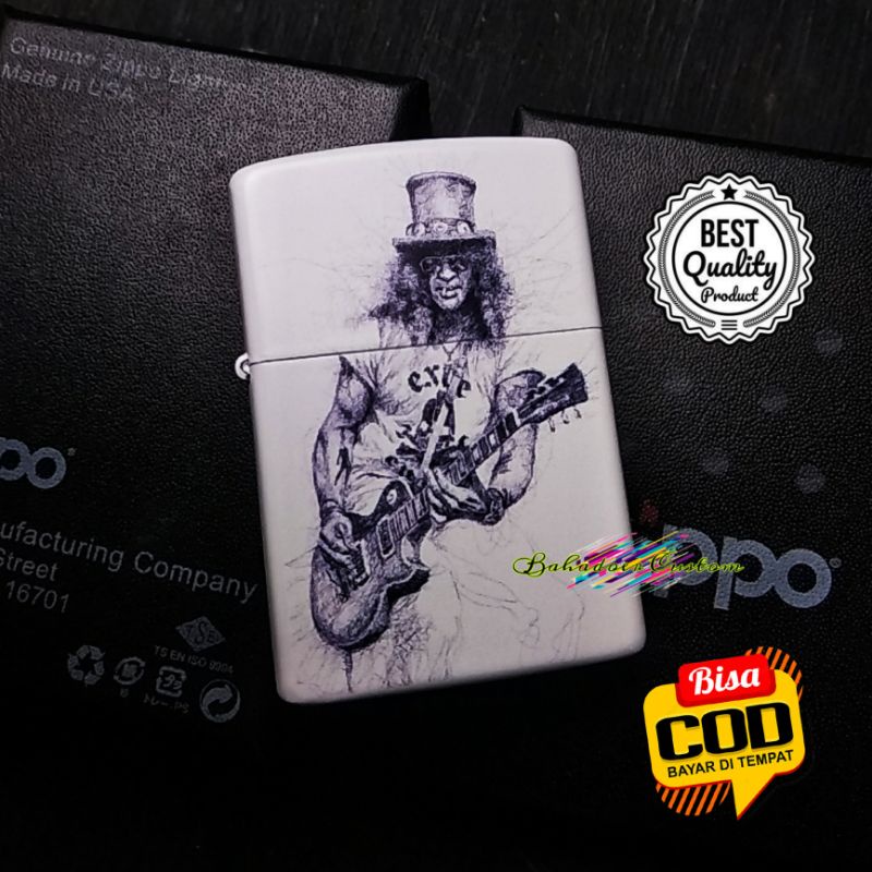 Jual KOREK API ZIPPO PUTIH MATTE SLASH SKETSA DESIGN BEST QUALITY ...