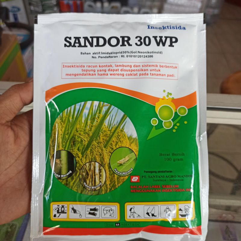 Jual insektisida sandor 30 wp 100 gram obat wereng thripw | Shopee ...