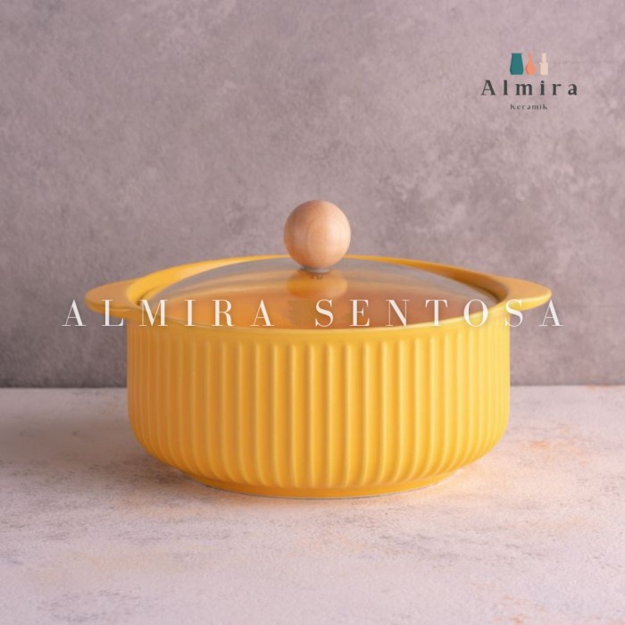 Jual Almira Modern Ceramic Casserole Hot Pot| Mangkok Keramik + Tutup ...