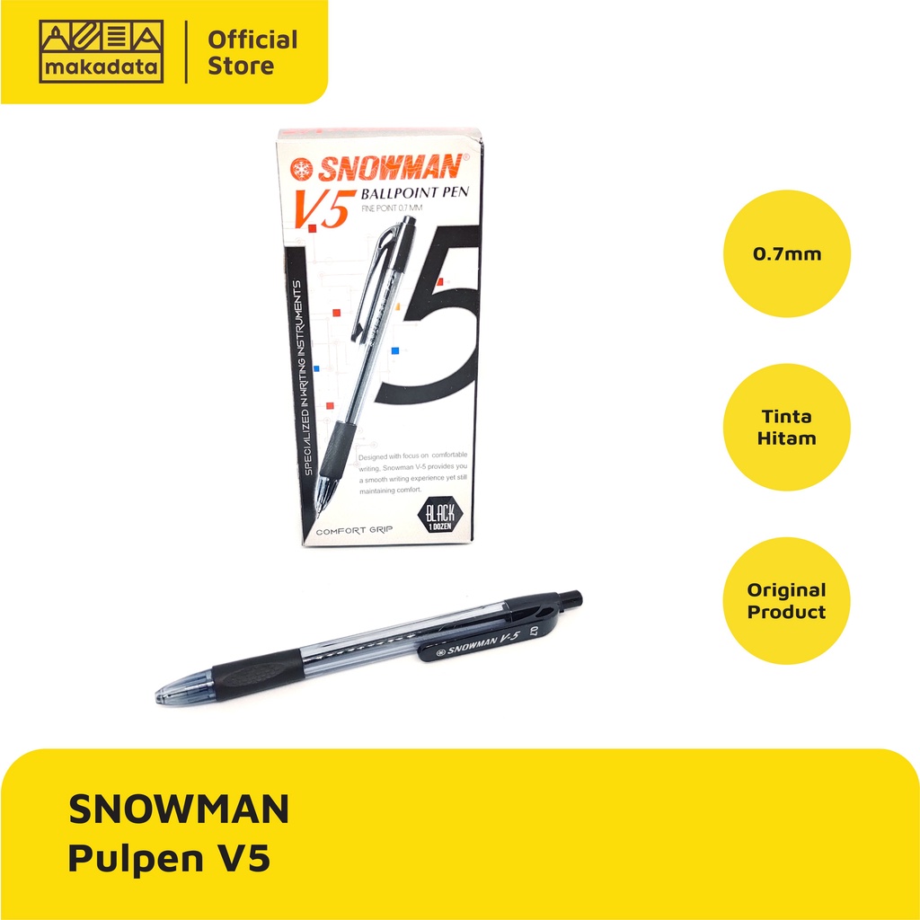 Jual PULPEN SNOWMAN V5 0.7mm (1PACK) MURAH | Shopee Indonesia