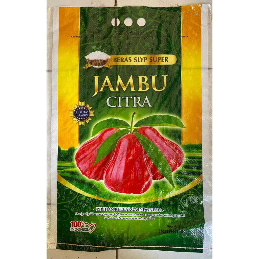 Jual Karung beras laminasi 5kg merek Jambu Citra | Shopee Indonesia