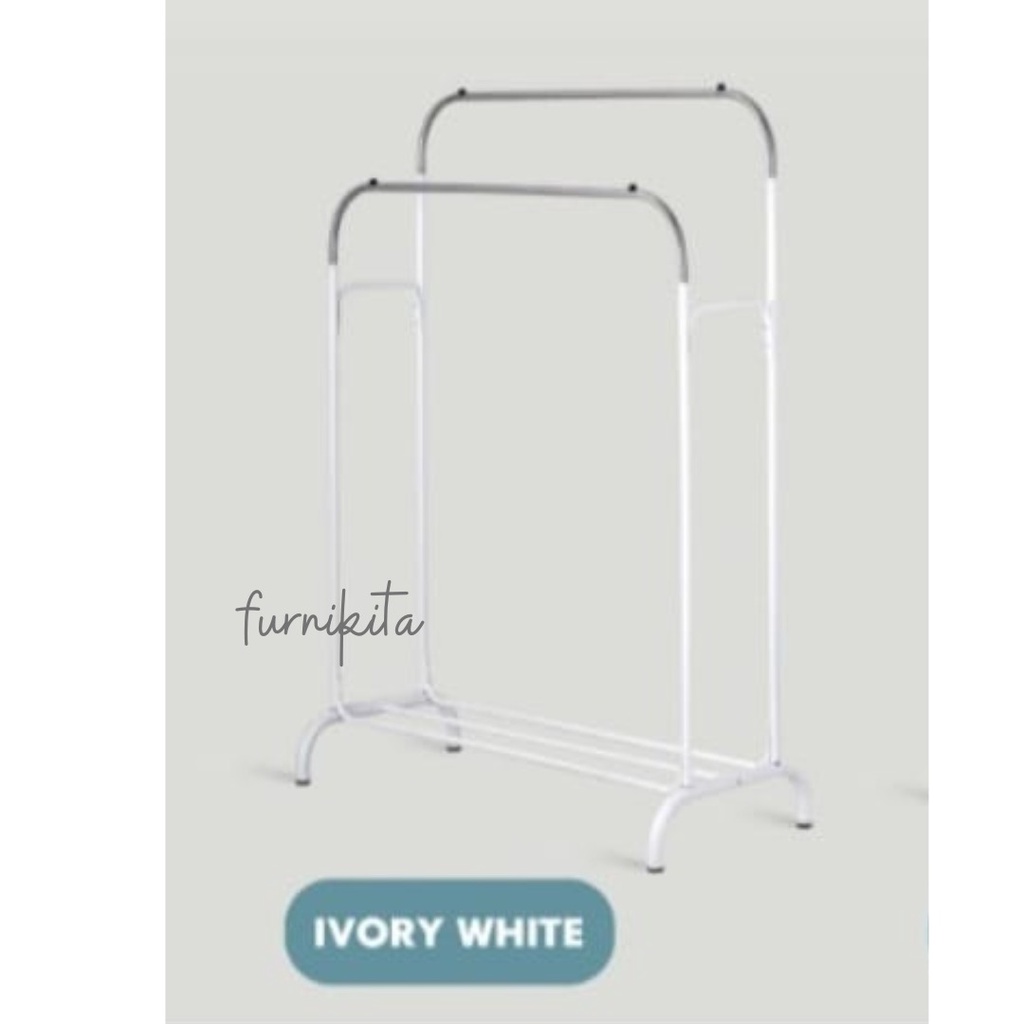 Jual STAND HANGER RAK GANTUNGAN BAJU RAK SEPATU CASTOK KOREA STAINLESS ...