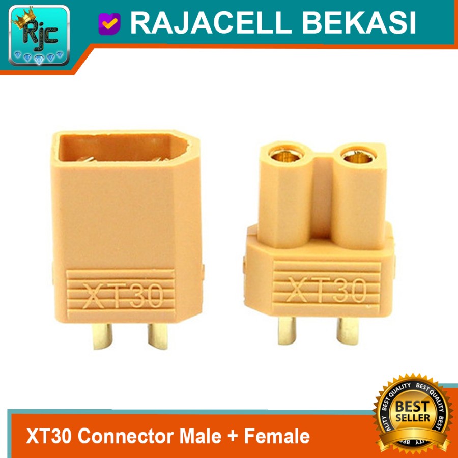 Jual XT30 Plug Socket Connector Jack Konektor XT-30 for RC ESC Lipo Battery | Shopee Indonesia