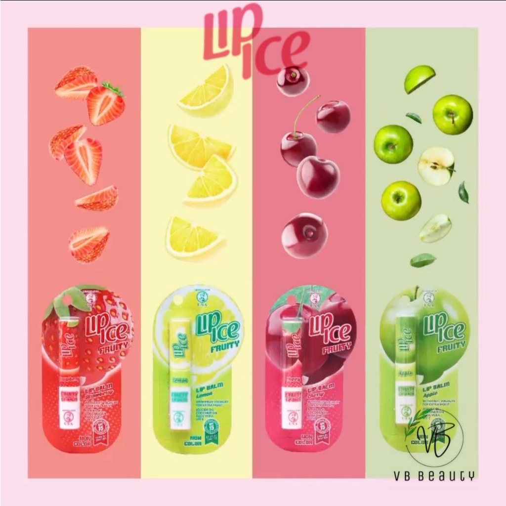 Jual Lip Ice Lip Balm Fruity Regular Non Colour All Variant | Shopee ...