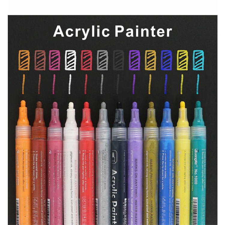 Jual Acrylic Painter Spidol Untuk Dekorasi Top Loader Photocard 12warna ...