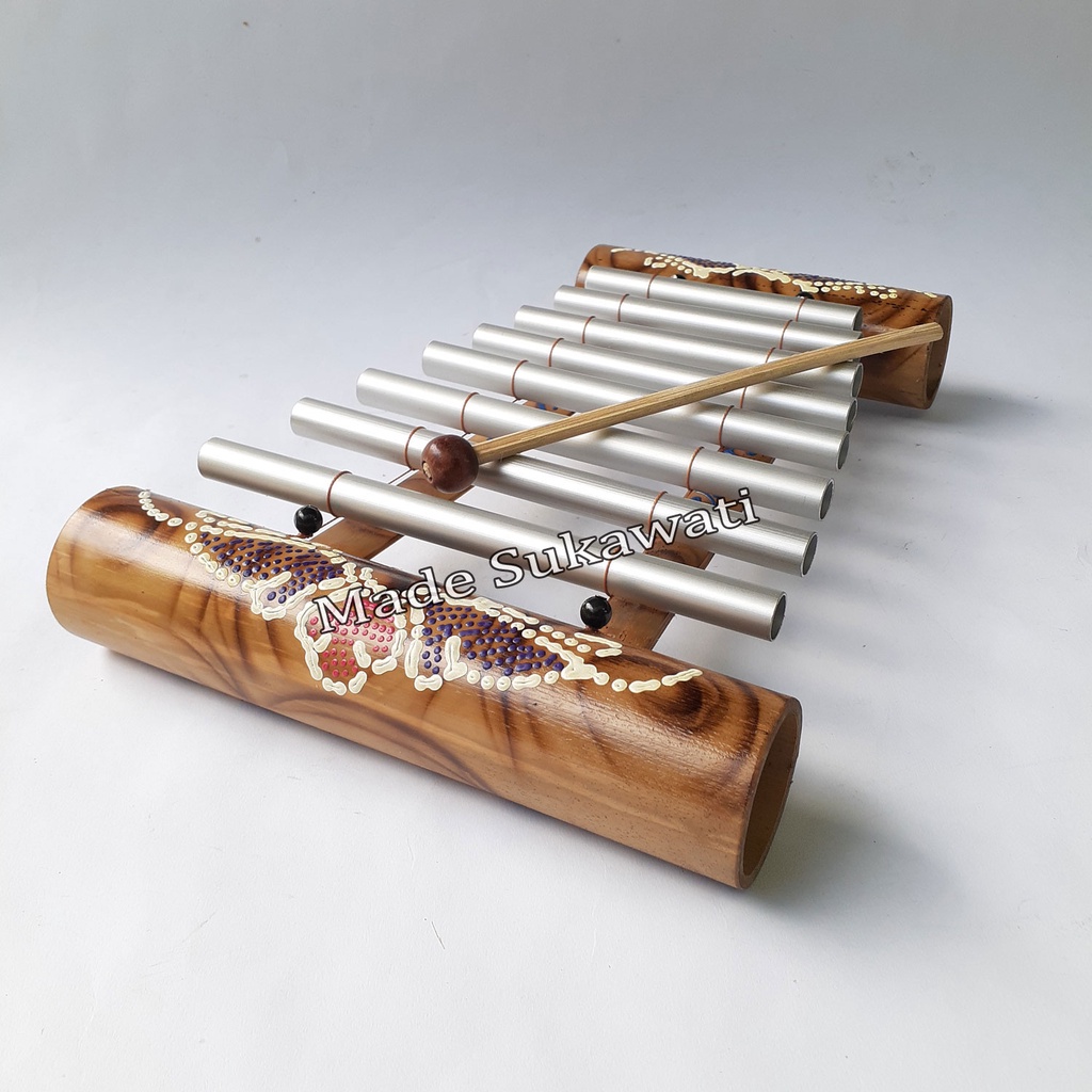 Jual Gamelan Aluminium bambu 29cm Alat musik pukul mini bali | Shopee ...