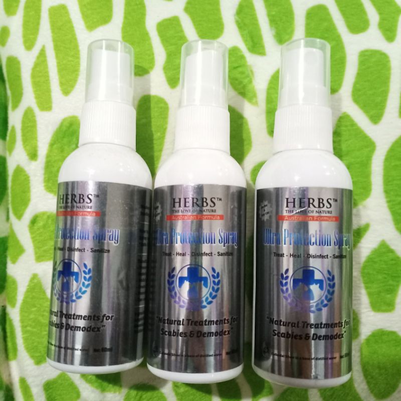 Jual HERBS ULTRA PROTECTION SPRAY 60ML / Obat Spray Scabies Demodex ...