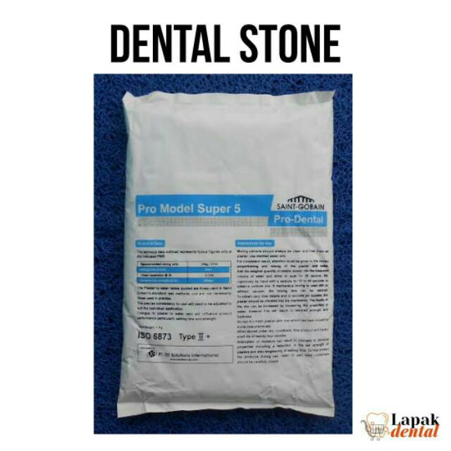 Jual Dental Stone / Dental Gipsum Gips Biru Tipe II (2) | Shopee Indonesia